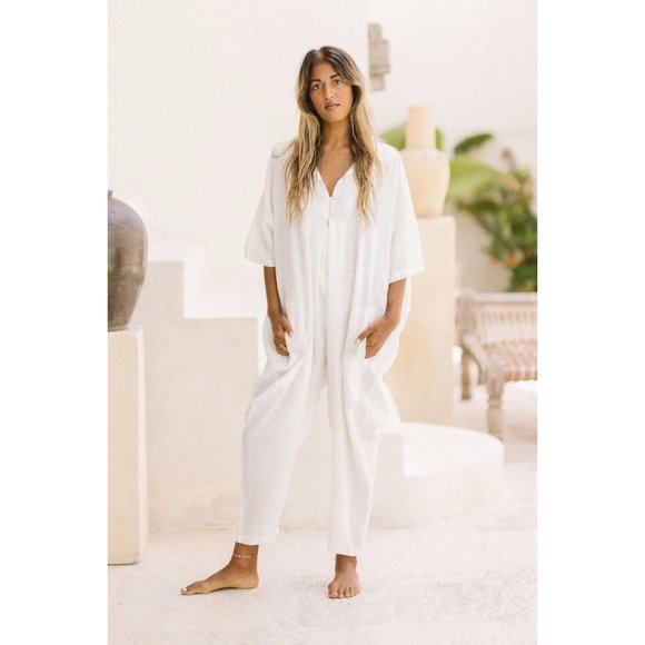 Myrah Penaloza | Pants & Jumpsuits | Nwot Myrah Penaloza White Sat ...